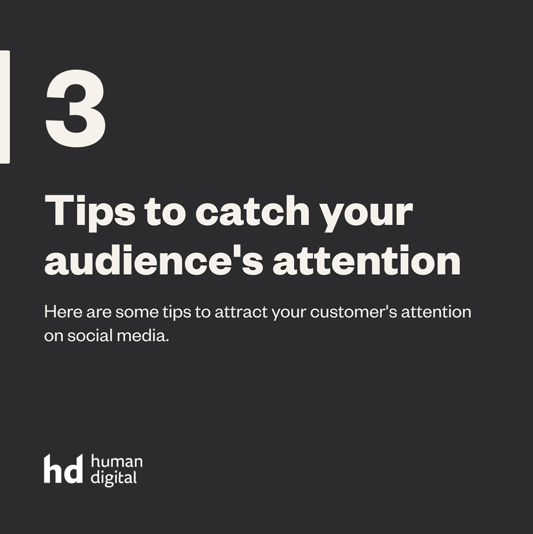3 Tips to catch your audience's attention | Human Digital